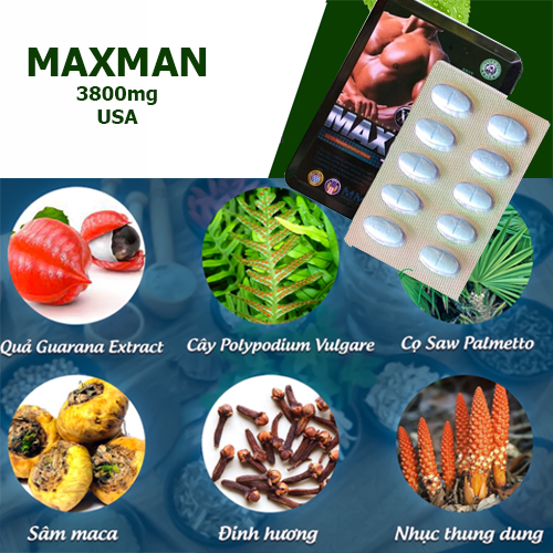 Maxman chính hãng của Mỹ (Mua 3 Tặng 1)
